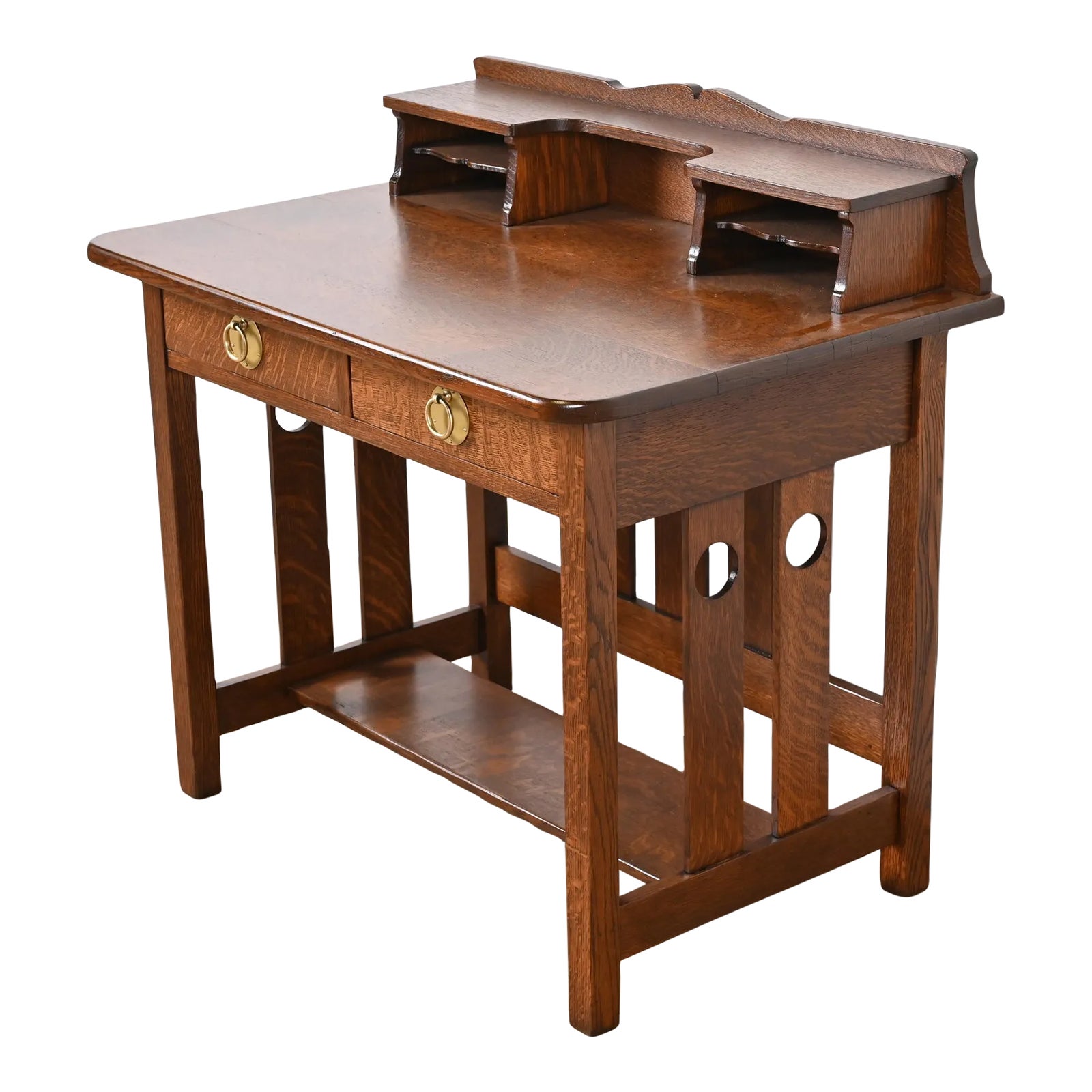 Antique Stickley Brothers Mission Oak Arts Crafts Writing Desk Newly Restored Chairish