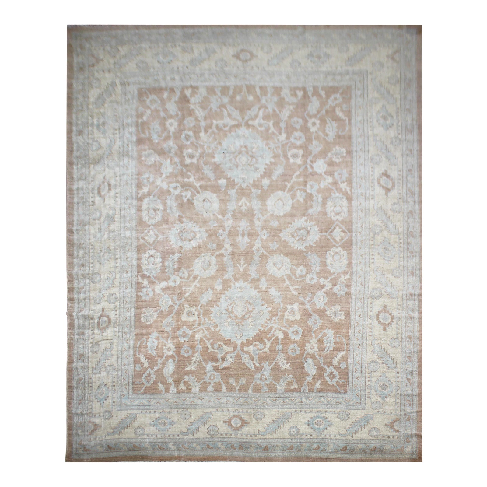 Hand Knotted Fine Oushak Rug by Aara Rugs Inc. - 12'8" X 15'5" | Chairish