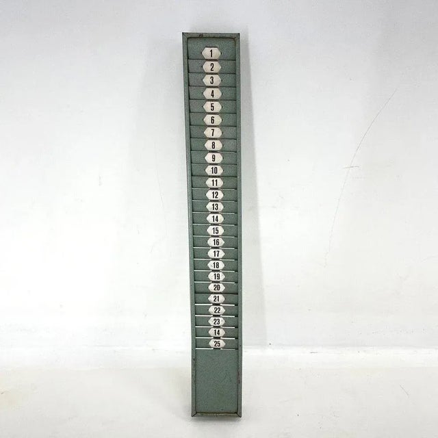 Vintage Czechoslovakian Industrial Time Card Rack, 1950s | Chairish