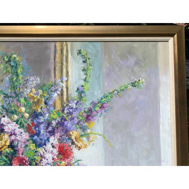 Interior With Still Life Impressionist Oil Painting by Dan Poole | Chairish