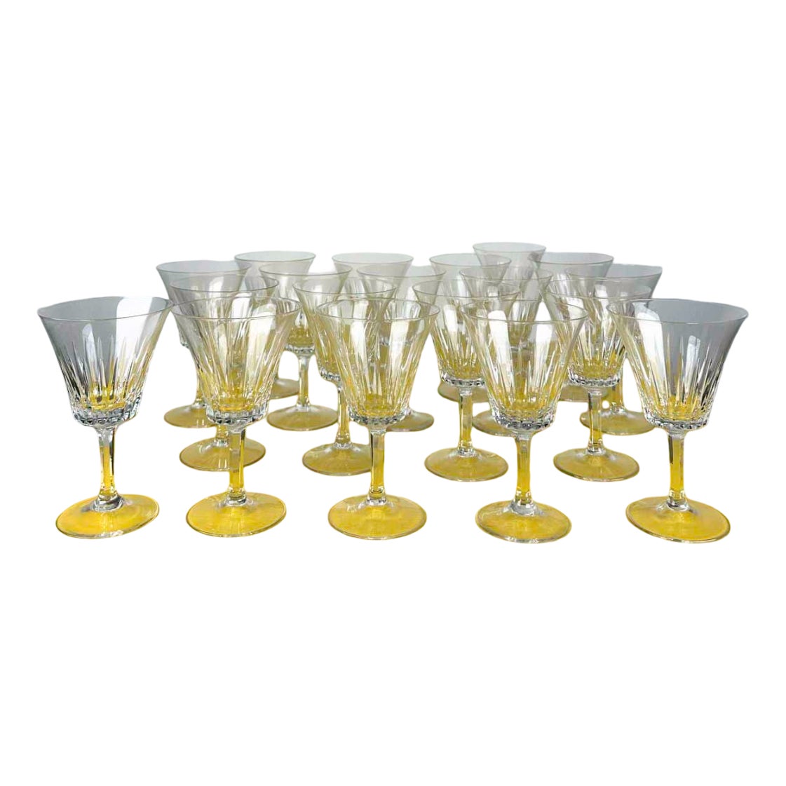 Vintage Crystal Glasses, Set of 19 | Chairish