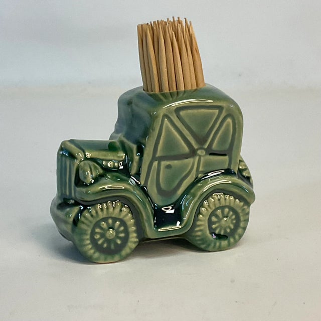 1950s Mid Century Boho Chic Ceramic Car Toothpick Holder. Chairish