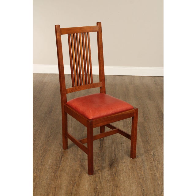 Stickley Mission Collection Set of Four Cherry Spindle Dining Chairs ...