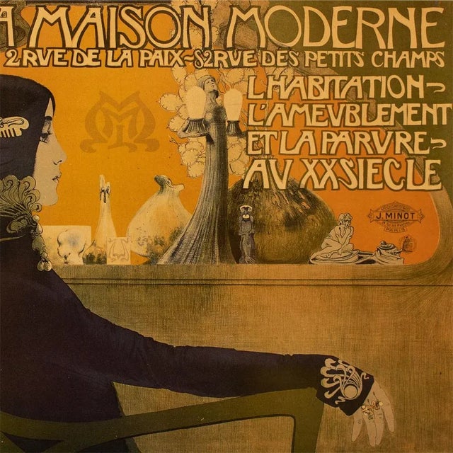 Rare 1993 Emmanuel Orazi Large Poster for "La Maison Moderne" Parisian ...