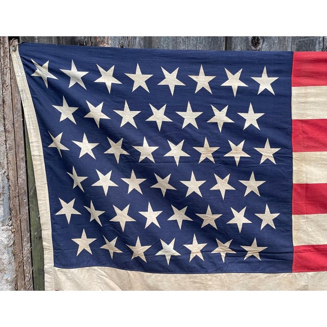 Signed 45 Star Antique Soft Cotton American Flag 1896 With Dancing Star ...