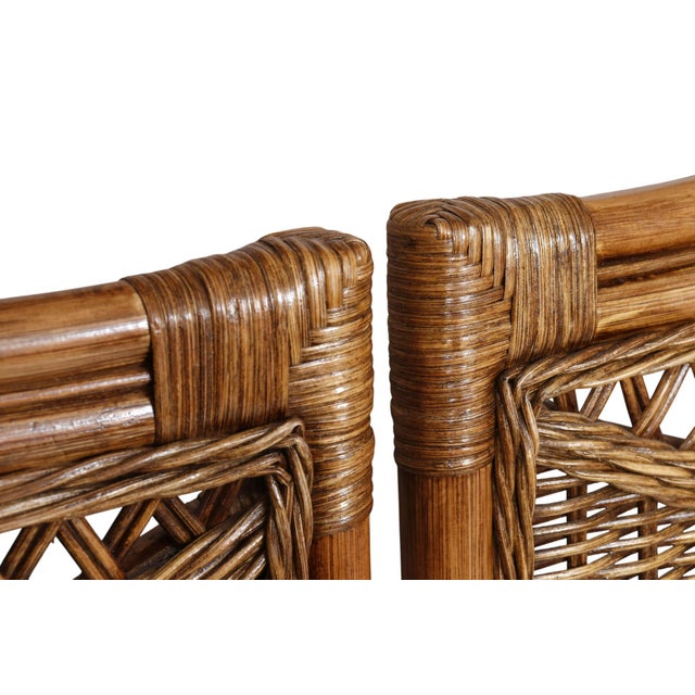 Wicker Rattan Twin Headboards, a Pair | Chairish