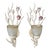 Coastal Metal Coral Sea Shell Wall Hardwired Wall Light Sconces-Pair ...