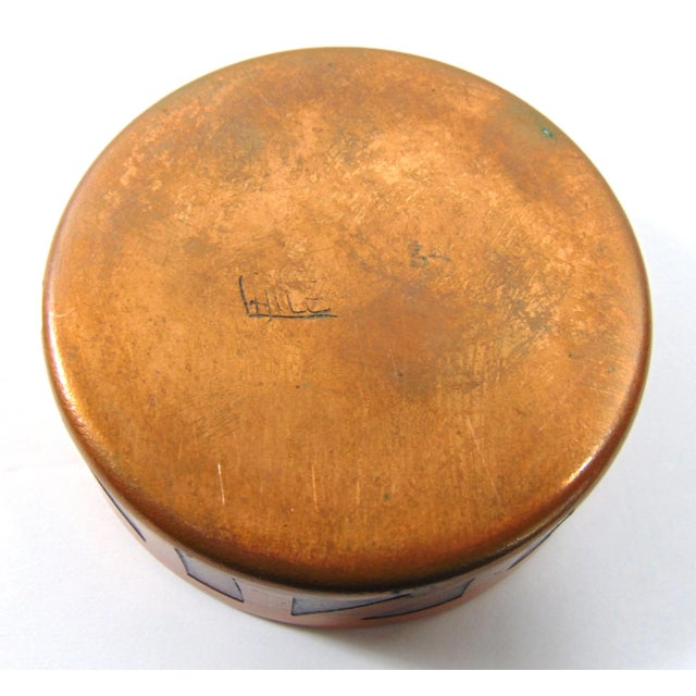 Vintage Handmade Brass and Copper Trinket Box Chile Lapis Bird by T ...