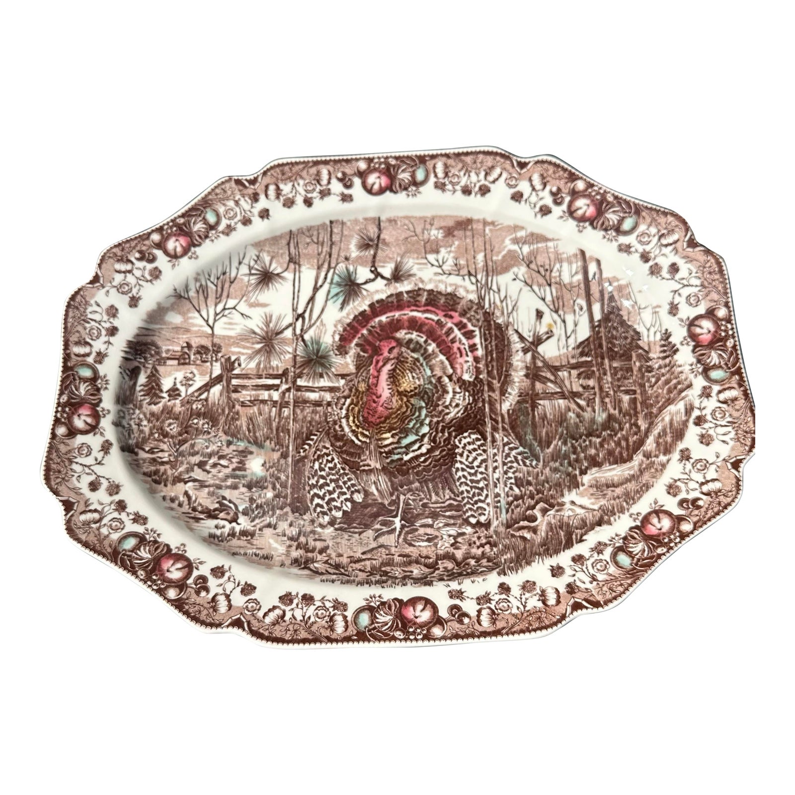 Vintage Johnson Brothers His Majesty Turkey Platter, Made in England ...