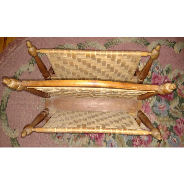 Mid-Century Flat Reed & Wood Magazine Rack Made by Berea College ...