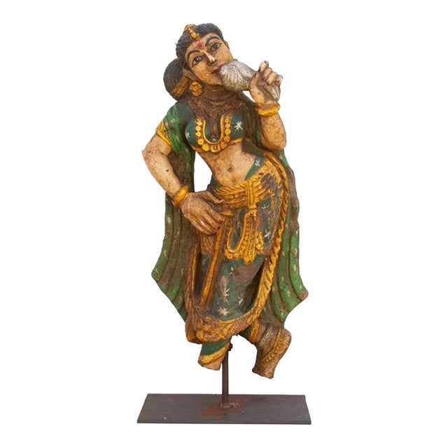 Antique Indian Stone Celestial Dancer | Chairish