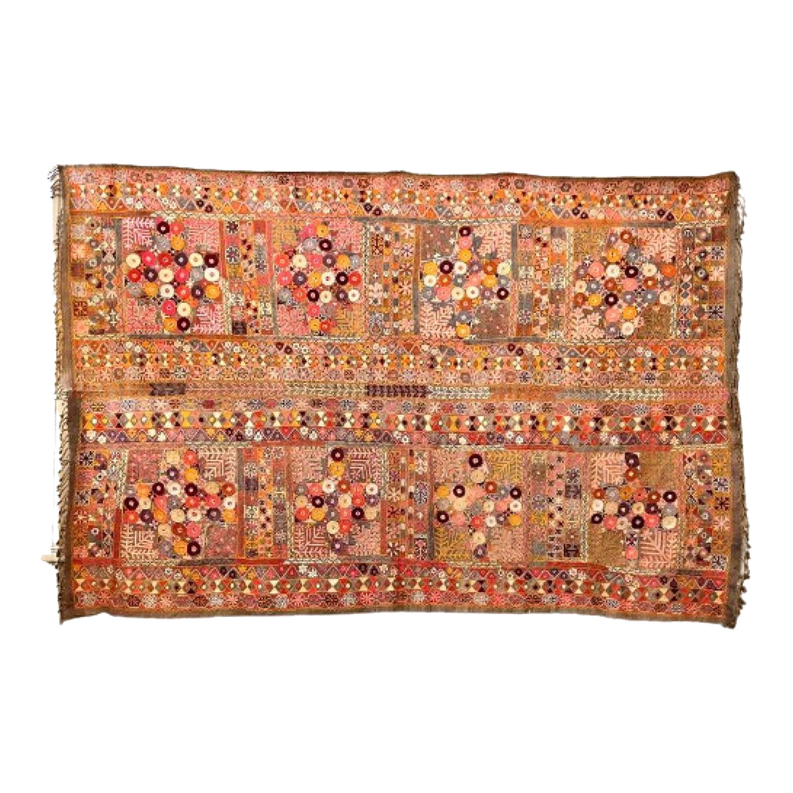 Vintage Iraqi Wedding Blanket Tapestry | Chairish