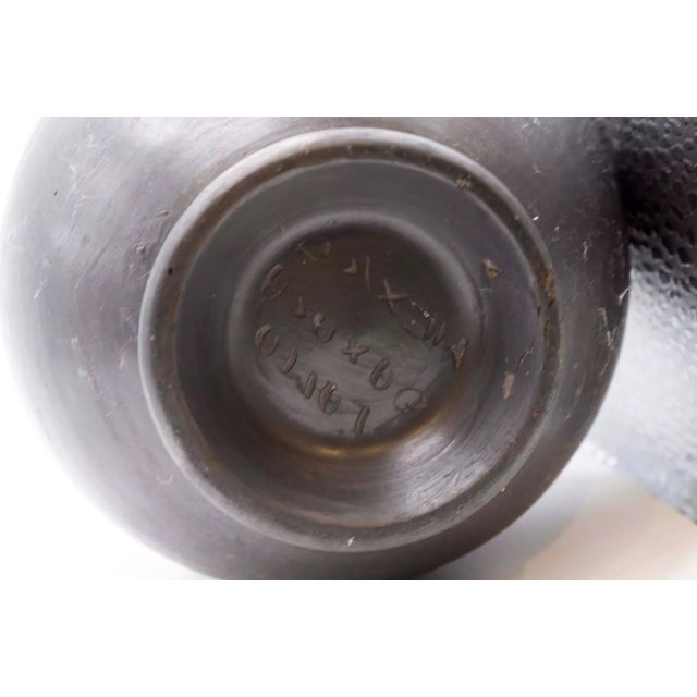 Vintage Lama Oaxaca Native Mexican Black Clay Vessels with Carved ...