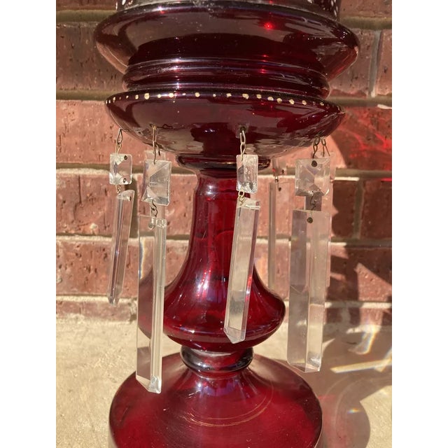 Late 19th-Century Pair of Antique Victorian Bohemian Ruby Red Glass ...