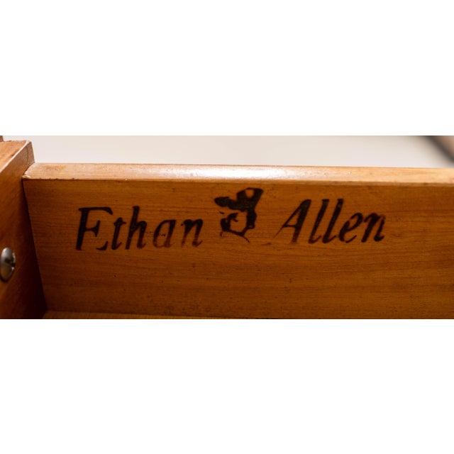 Ethan Allen Georgian Court Cherry Secretary Desk | Chairish