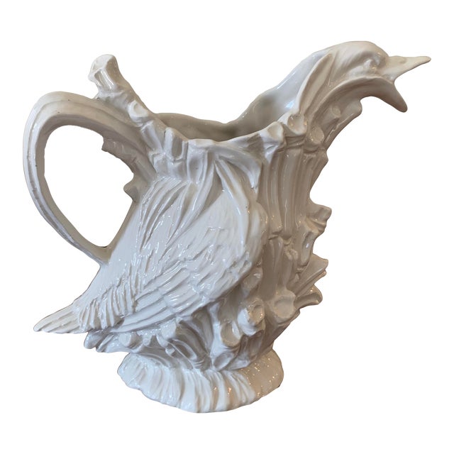 Vintage Italian Ceramic Bird Pitcher | Chairish