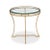 Round Gilded End Table | Chairish