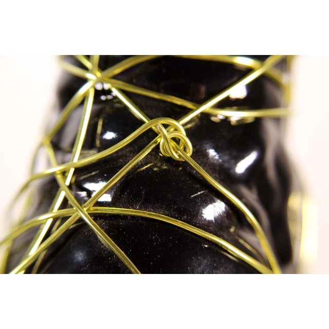 Early 21st Century Modern Frenchie Neon Ceramic & Wire Sculpture Homage ...