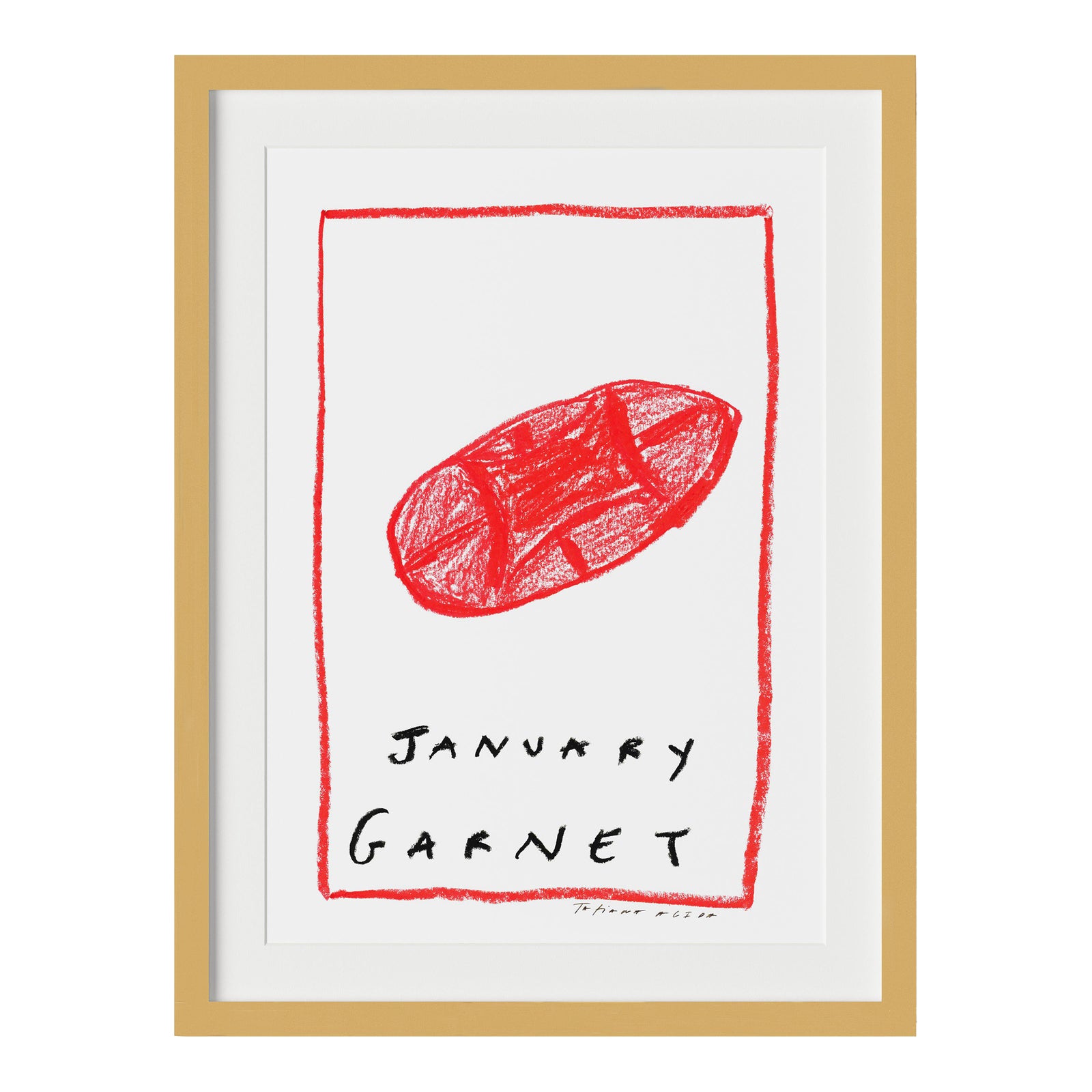 January Garnet Birthstone Print by Tatiana Alida | Chairish