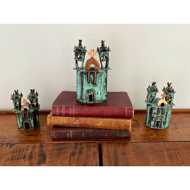 Vintage Brass & Copper Ayacucho Church Sculptures Handmade in Peru ...