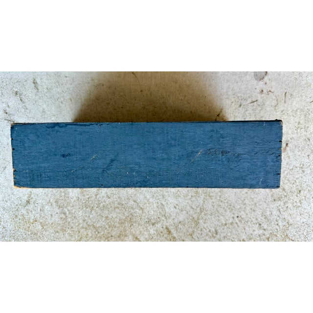 Vintage Style Painted Blue Box With Six Sections and Rope Handles ...