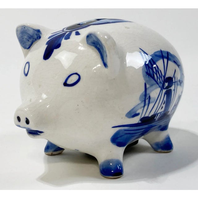 Delft Style Piggy Bank | Chairish