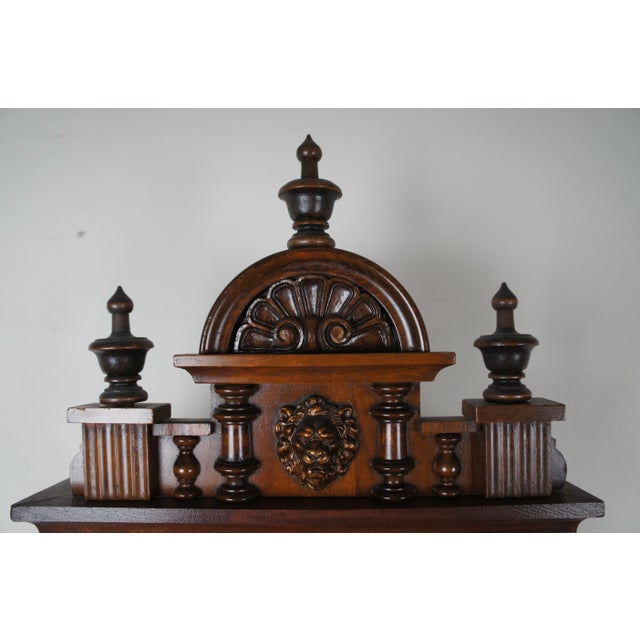 Antique German Fms Mauthe Vienna Regulator Carved Walnut Drp Wall Clock ...