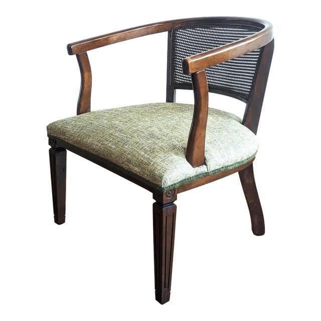 Mid Century Cane Barrel Chair Chairish