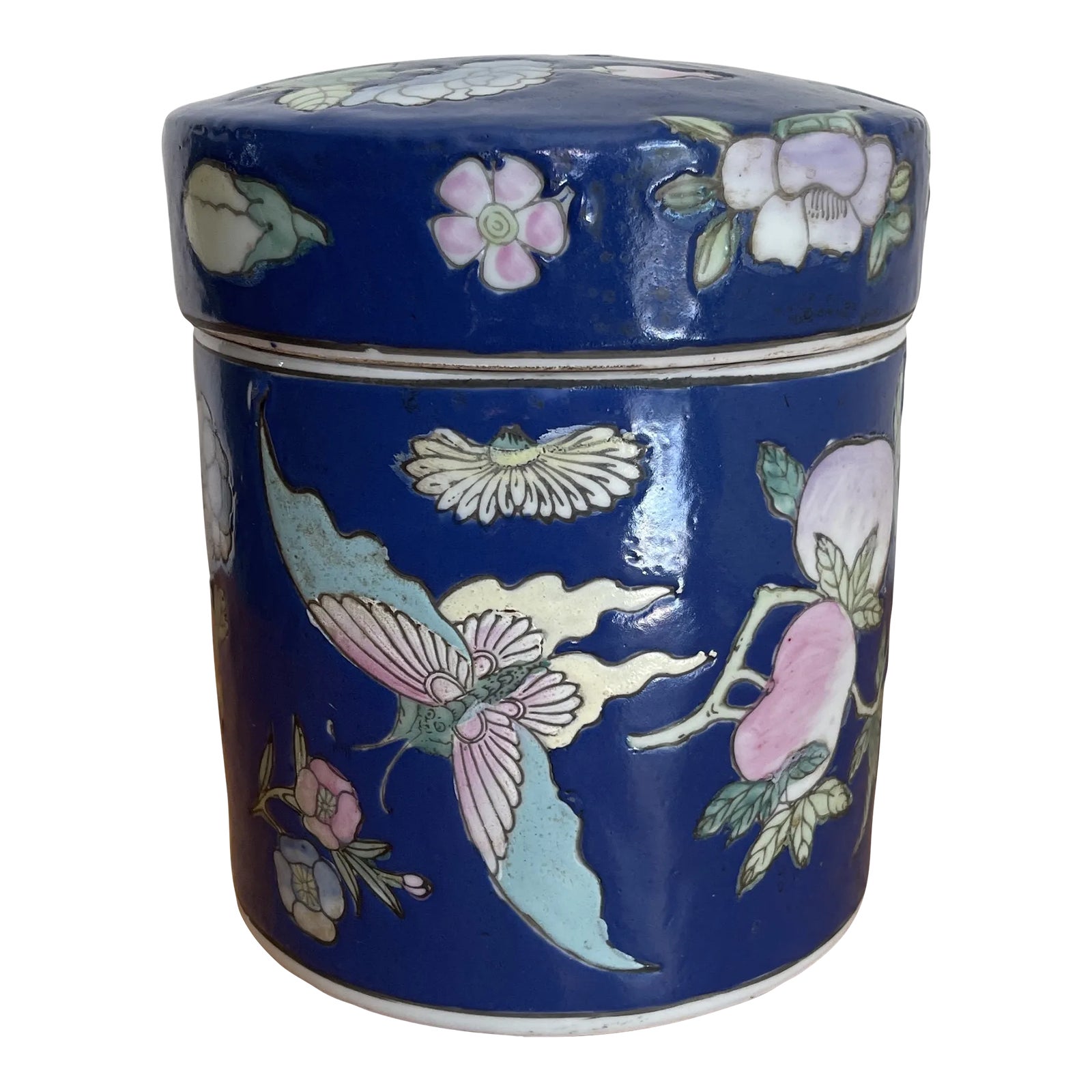 Vintage 1980s Asian Ceramic Canister | Chairish