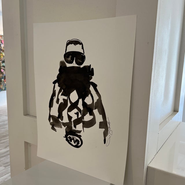 Ink Wash Shade Series Figurative Original Painting by Jo Baskerville ...