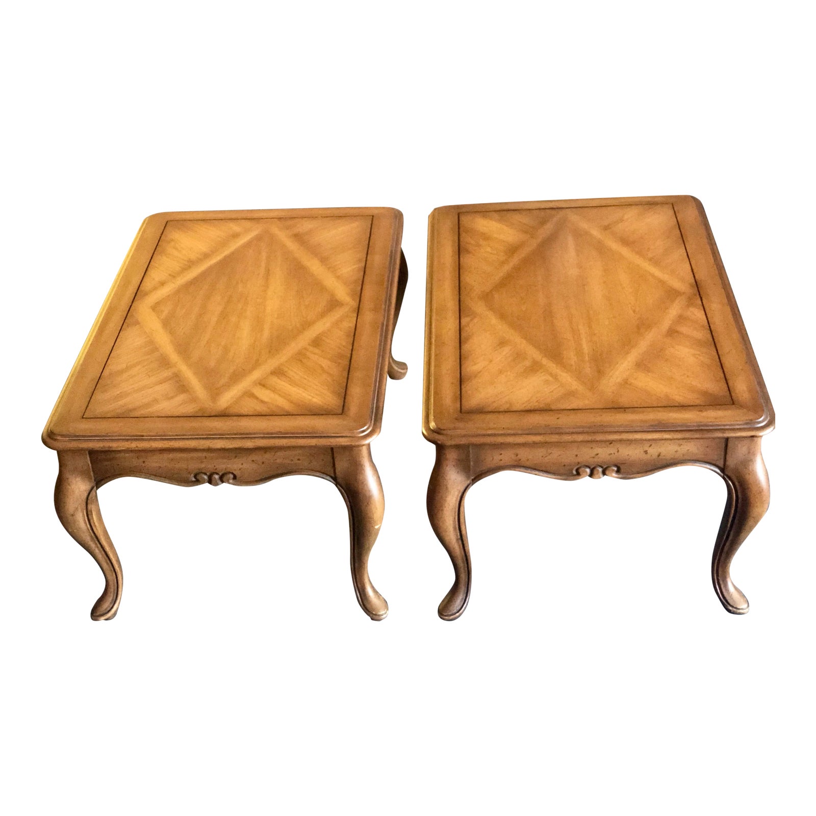 Weiman Pecan Side Tables - a Pair | Chairish