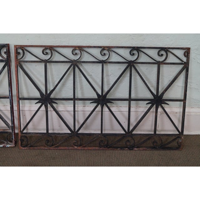 Hand Wrought Iron Black Iron Wall Grates - Pair | Chairish