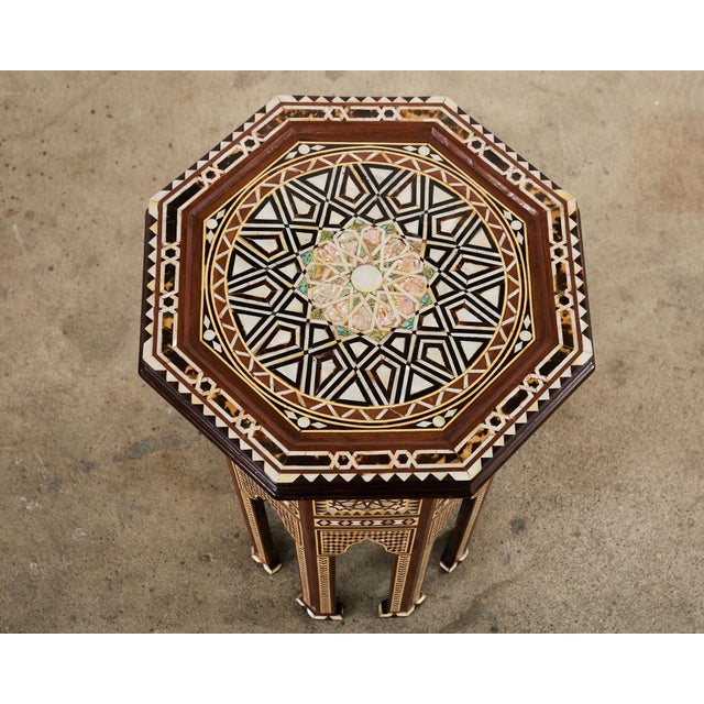 Pair of Moorish Middle Eastern Octagonal Drink Tables Mosaic Inlay ...