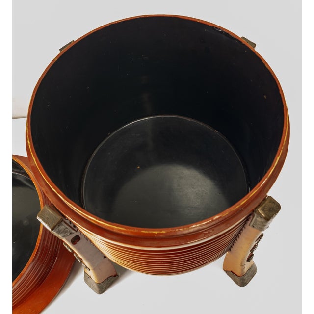 19th Century Japanese Red Lacquered Covered Hokai Bako Food or Gift Box ...