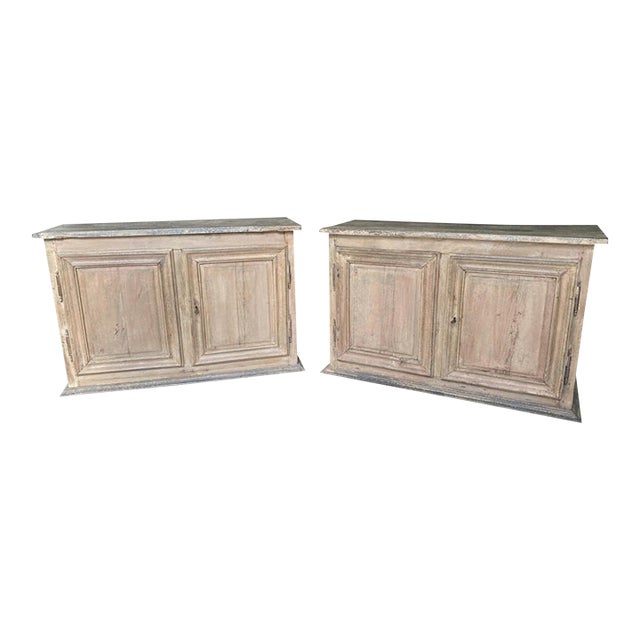 Pink Credenzas - Pair of French 18th Century Buffets | Chairish