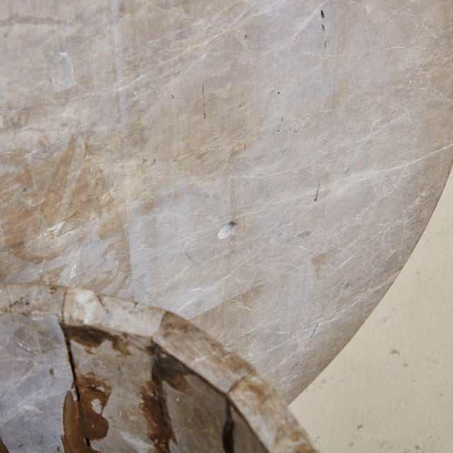 Taupe Marble Pill Form Coffee Table in the Style of Roche Bobois, Italy ...