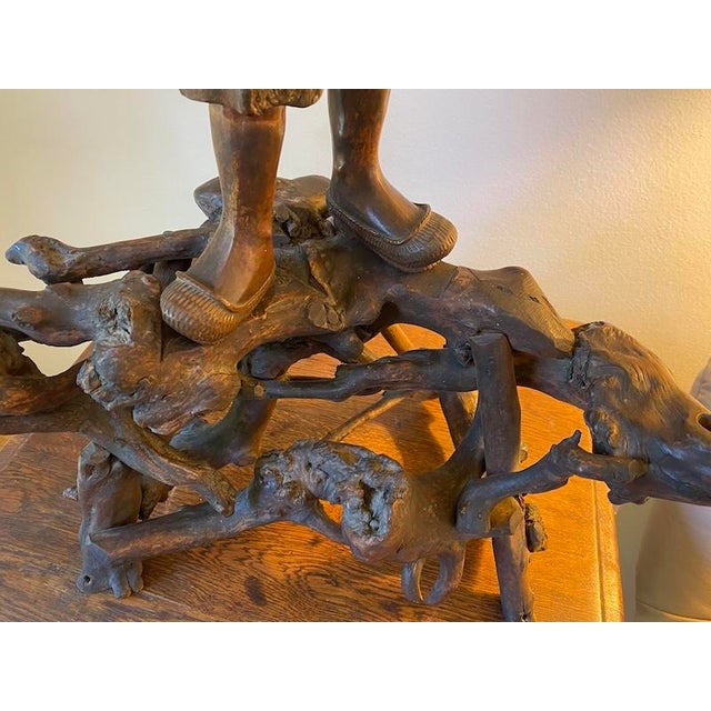 Early 19th Century Chinese Root Carving Man- God of Longevity | Chairish