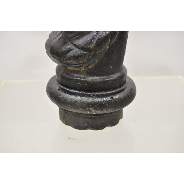 Antique 19th Century Cast Iron Horse Head Hitching Post Early American ...