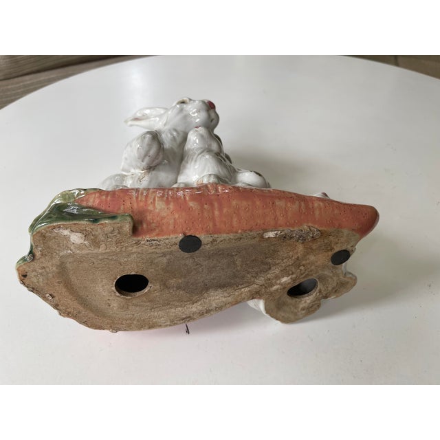 Vintage Provencal Ceramic Bunny Statue | Chairish