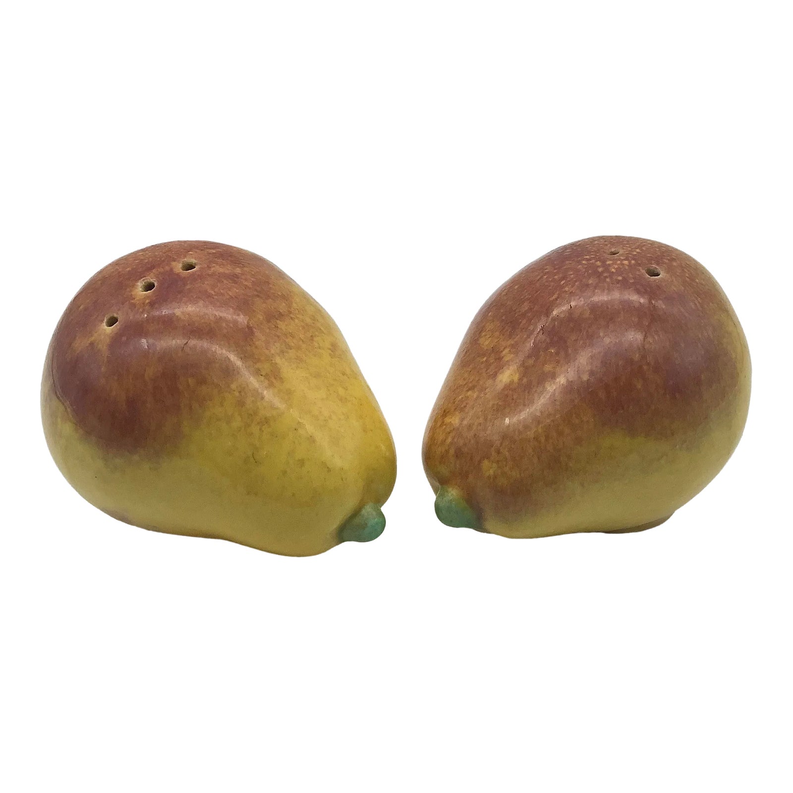 1960s Pear Shaped Ceramic Salt and Pepper Shakers Set- 2 Pieces | Chairish