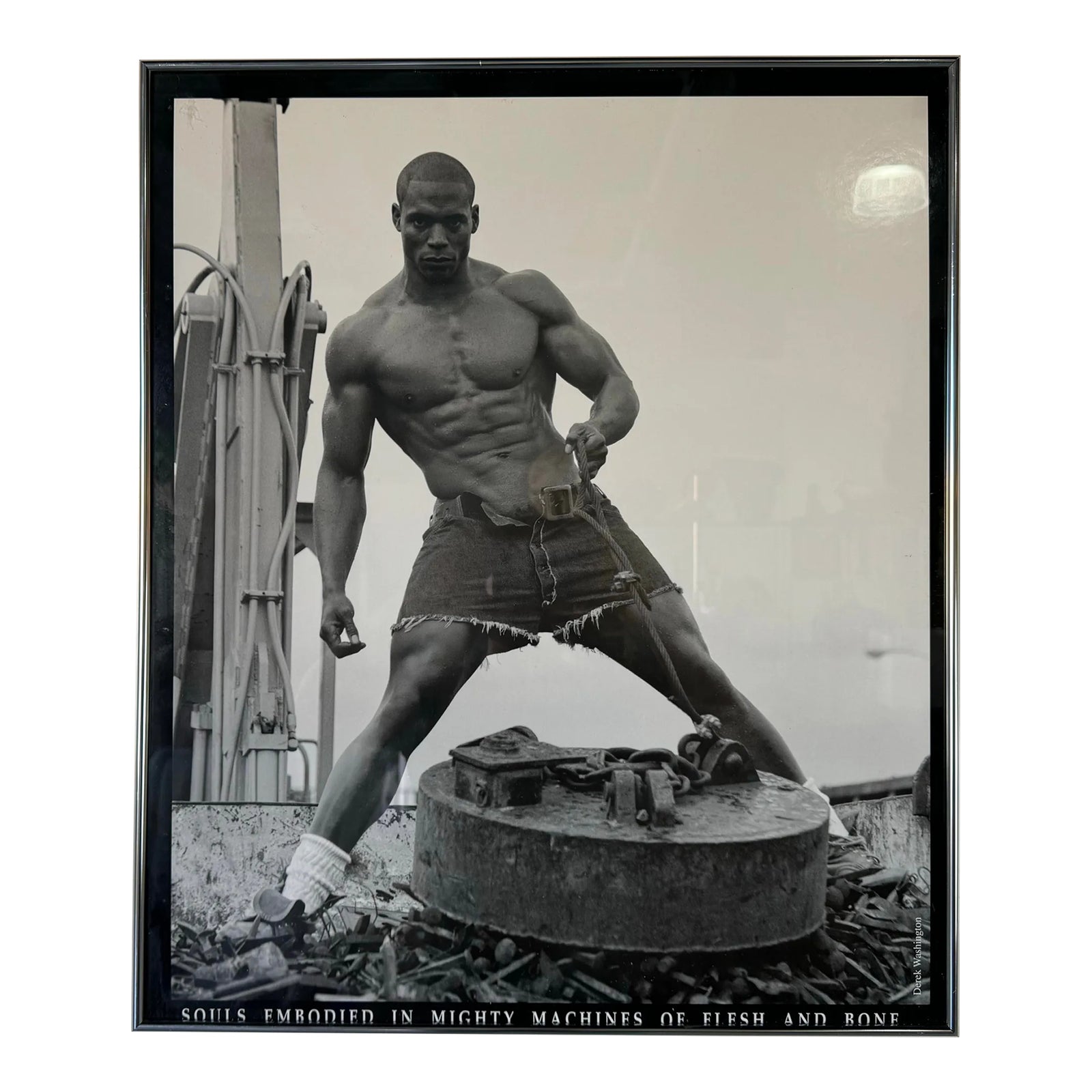 1980's Derek Washington Black and White Poster Print | Chairish