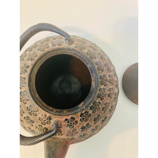 Vintage Japanese Nanbu Tekki Cast Iron Tetsubin Teapot – Floral Relief ...