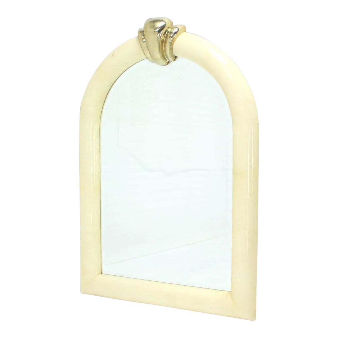 Arch Dome Shape Goatskin Wall Mirror | Chairish