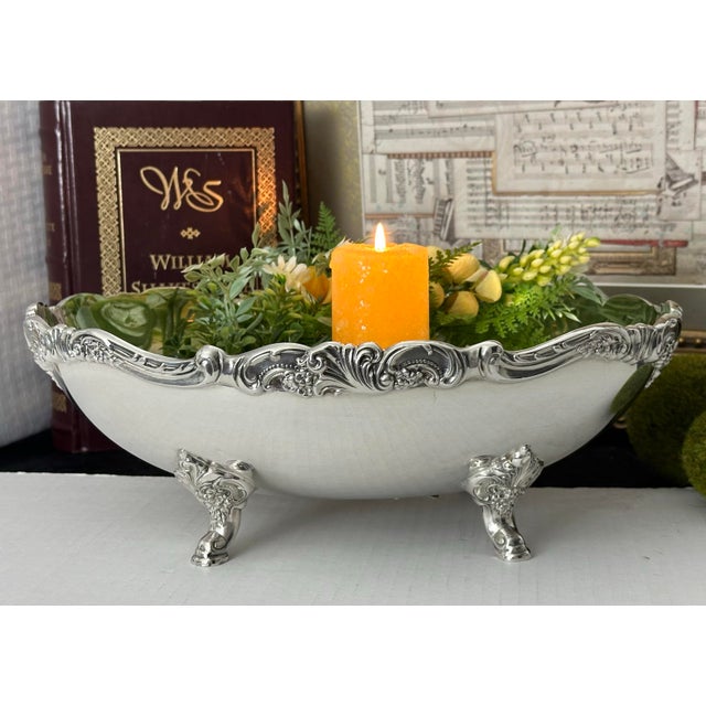 Vintage Wallace Silver Plated Baroque Centerpiece Bowl | Chairish