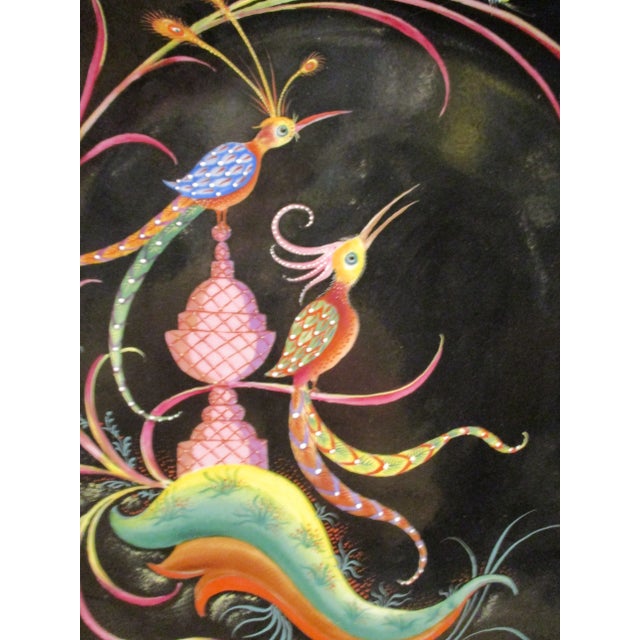 French Deco Charger With Birds | Chairish