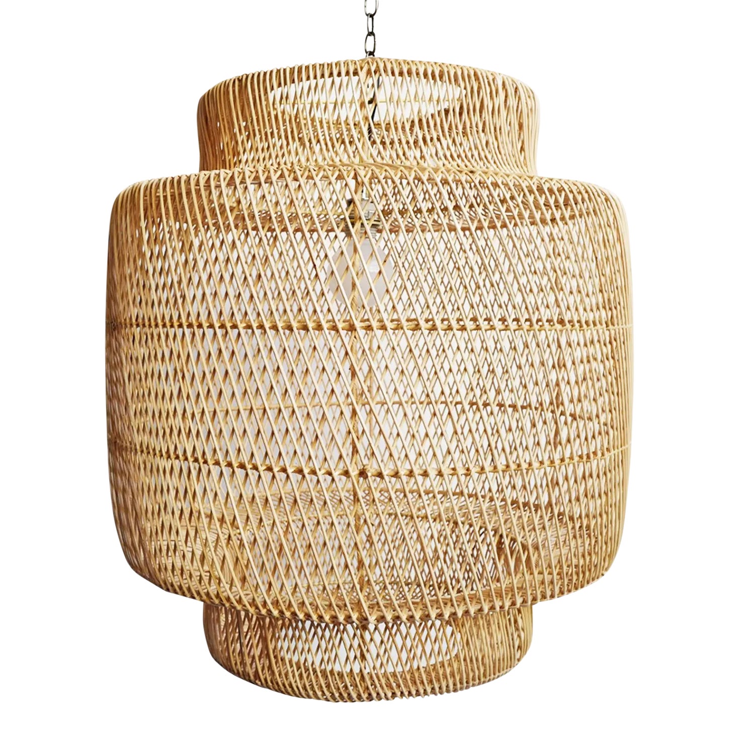 Natural Wicker Liberty Pendant Light Medium | Chairish
