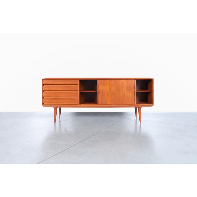 1960s Danish Modern Model-18 Teak Credenza by Gunni Omann for Omann Jun ...