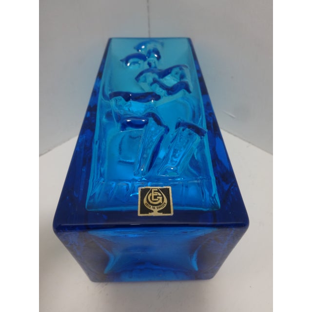 Mid-century John Käll Eneryda Glasbruk Sweden Crystal Vase | Chairish