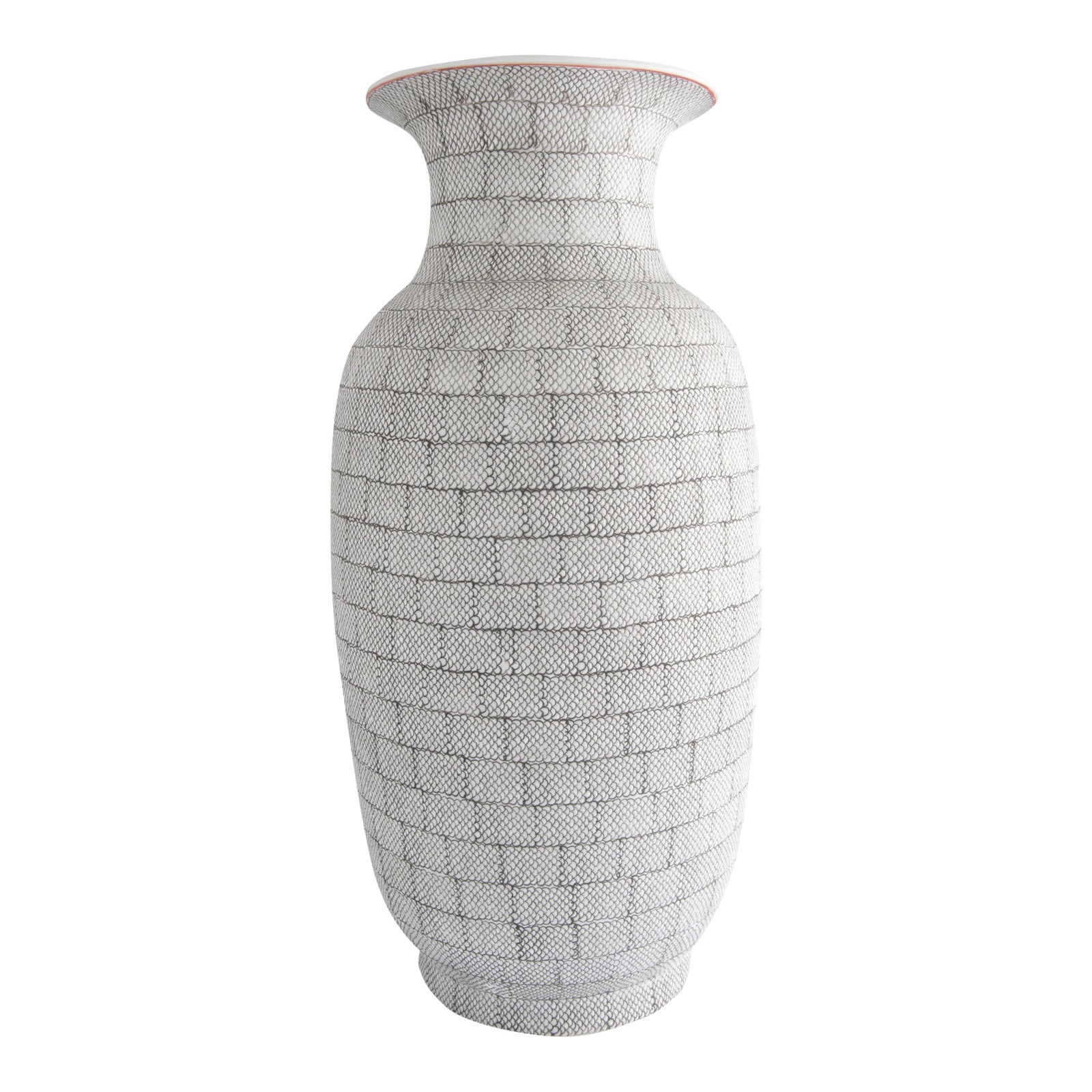 Contemporary Asian Inspired Porcelain Vase | Chairish