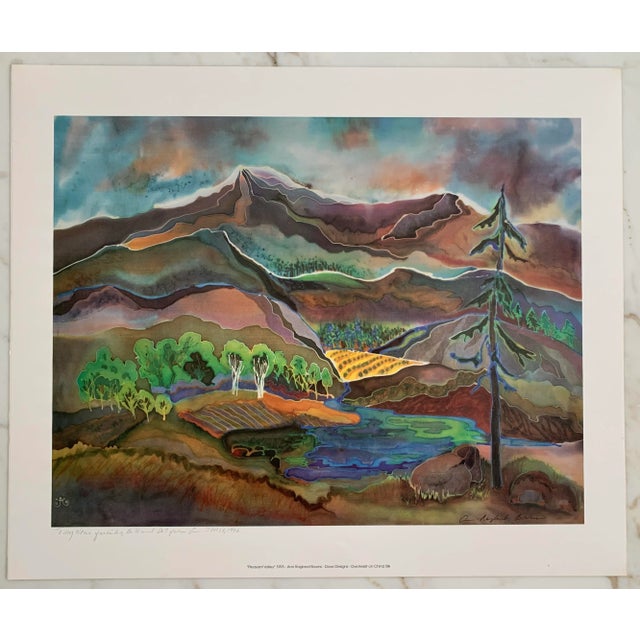 1990s "Pleasant Valley" Expressionist Landscape Print by Ann Ragland ...